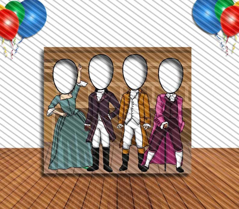 Hamilton Musical Theme, Hole in Face Cutout Banner, 42x72", DIY Party ...