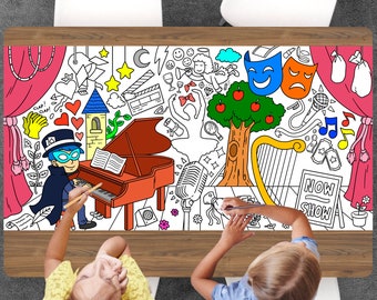 Giant Outer Space Doodles Coloring Poster Printable Coloring - Etsy