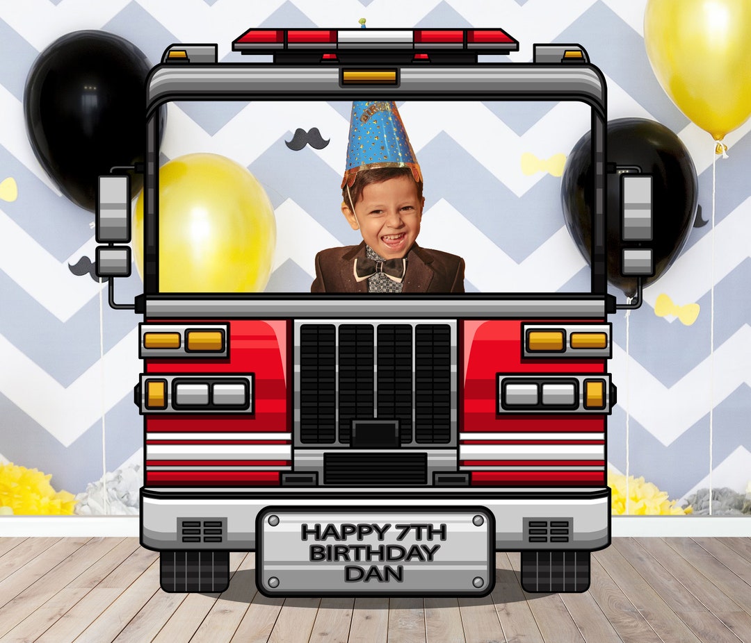 Fire Truck, Emergency Vehicle, Vehicle Theme, Personalized, DIY Photo ...
