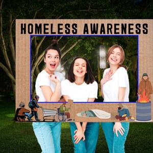 Homeless Awareness, DIY Photo Booth Props, Photo Booth Selfie Frame ...