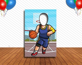 Basketball Players Hole in Face Party Selfie Photo Prop | Etsy