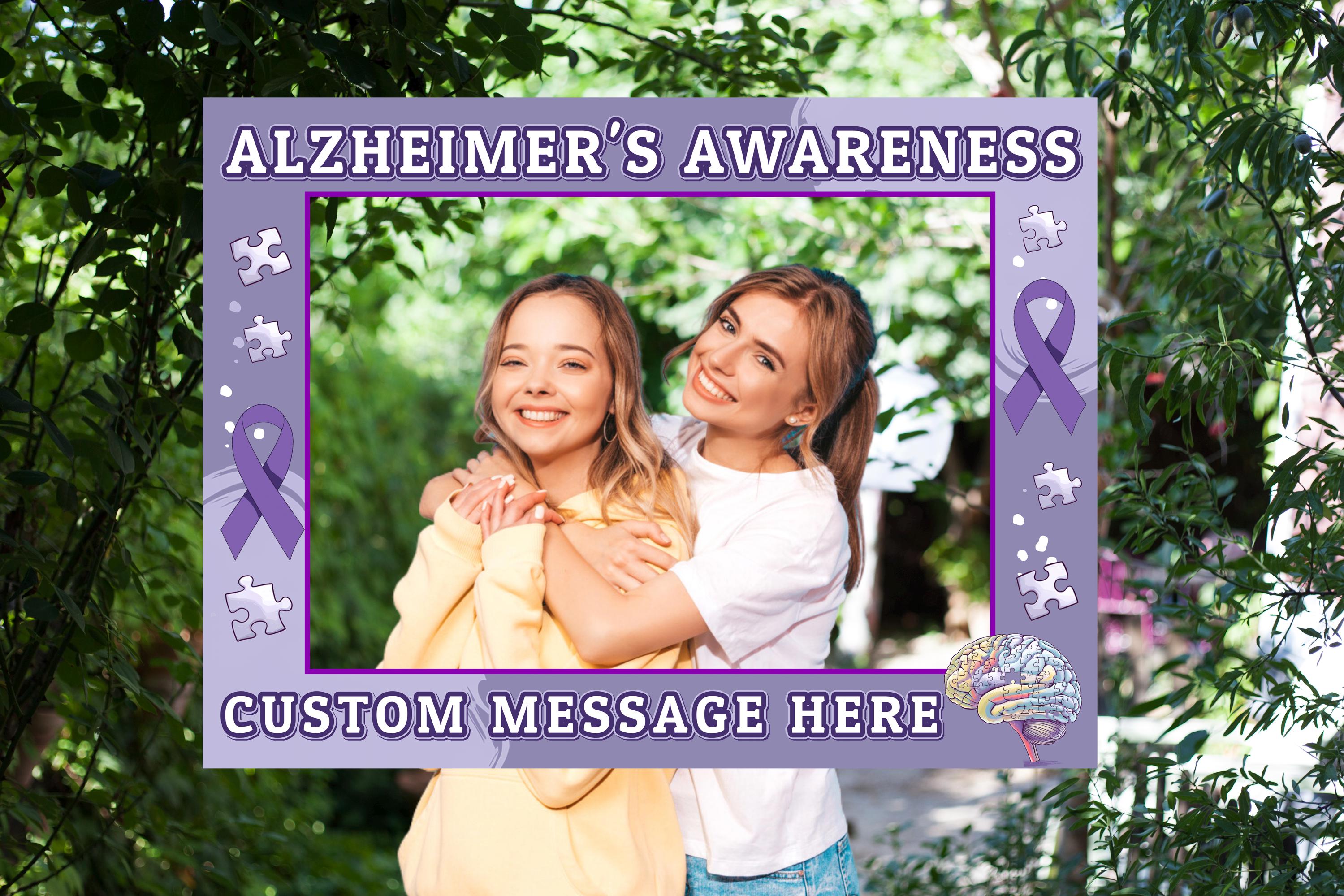 Alzheimer's Awareness, Custom Message, DIY Photo Booth Selfie Frame - Etsy