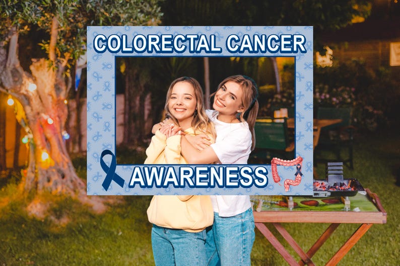 Colorectal Cancer Awareness, Photo Booth Selfie Frame, DIY Party Prop ...