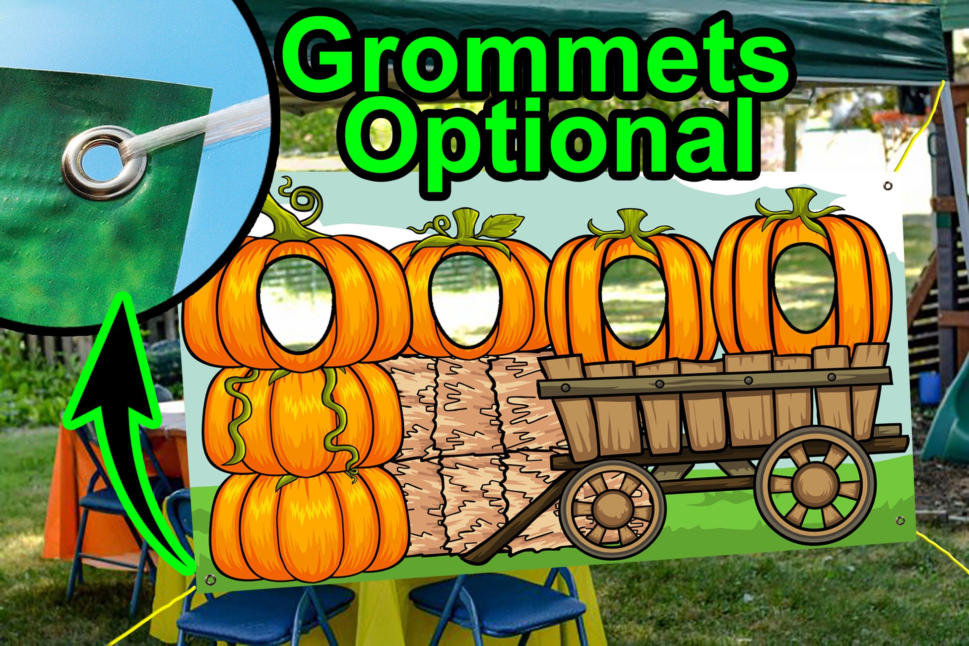 Pumpkin Patch Hole in Face Party Selfie Photo Prop Jack O | Etsy