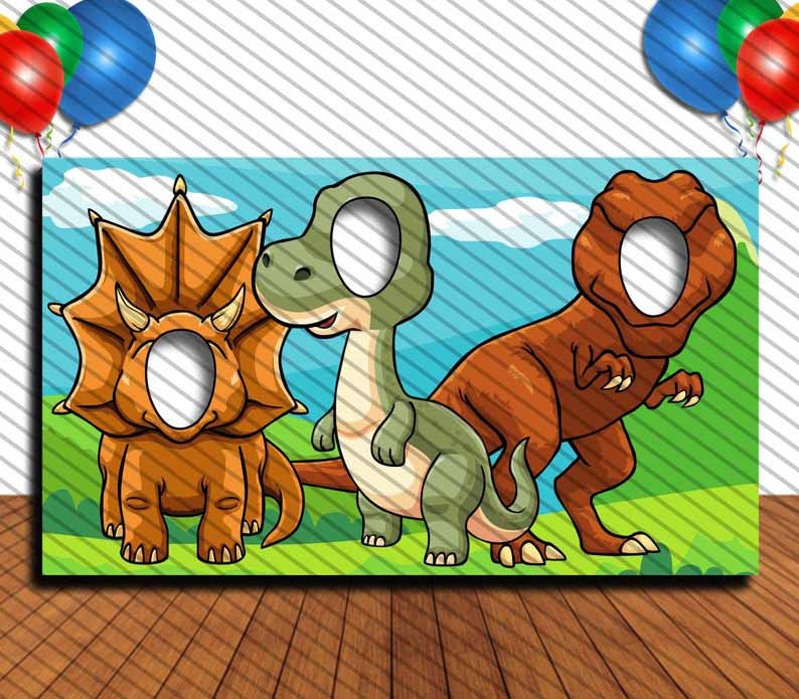 Dinosaurs Face Cutout Hole in Face Party Selfie Photo Prop | Etsy Australia