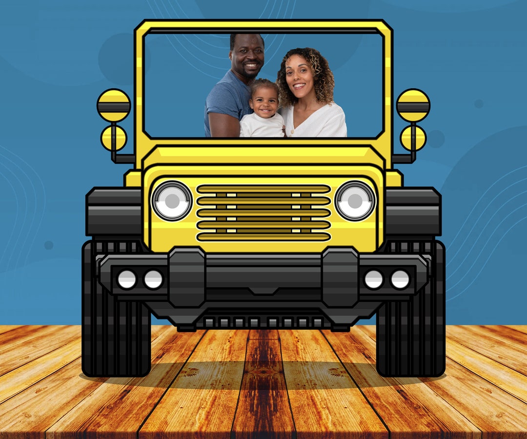 Yellow Car Photo Booth Frame: DIY Vehicle Theme Party Prop - Etsy