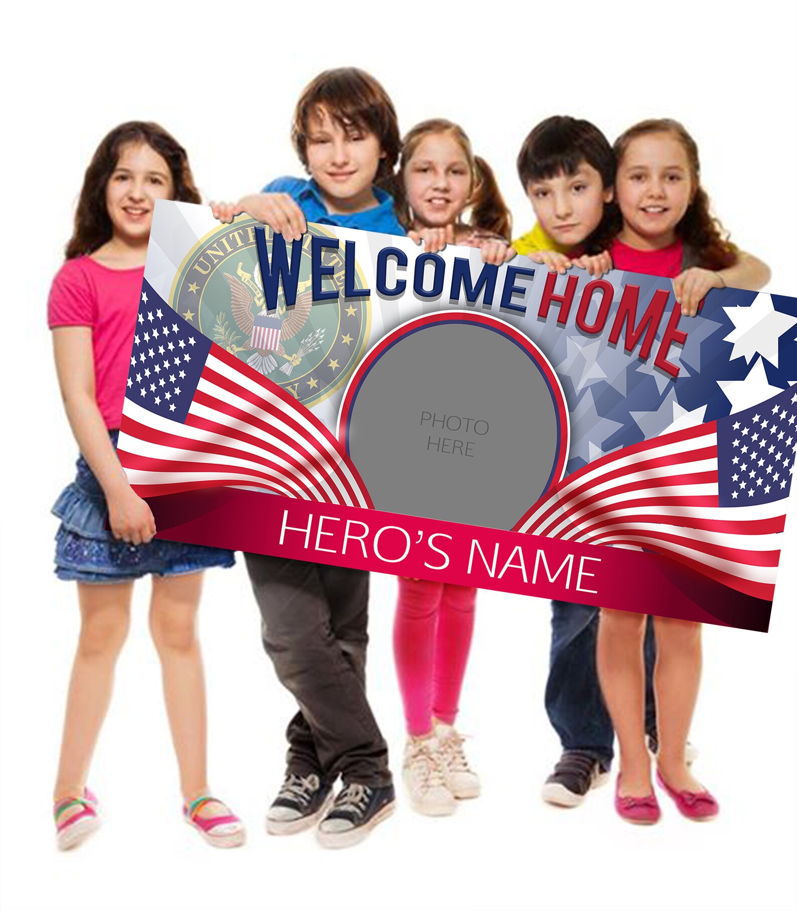 Welcome Home, Custom/personalized Name Photo, Vinyl or Poster, Military ...