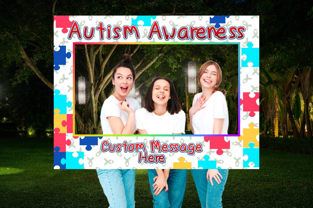 Autism Awareness, Custom Message Prop, DIY Photo Booth Props, Photo ...