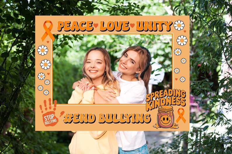 Peace Love Unity, Photo Booth Selfie Frame, Kindness DIY Party Prop - Etsy