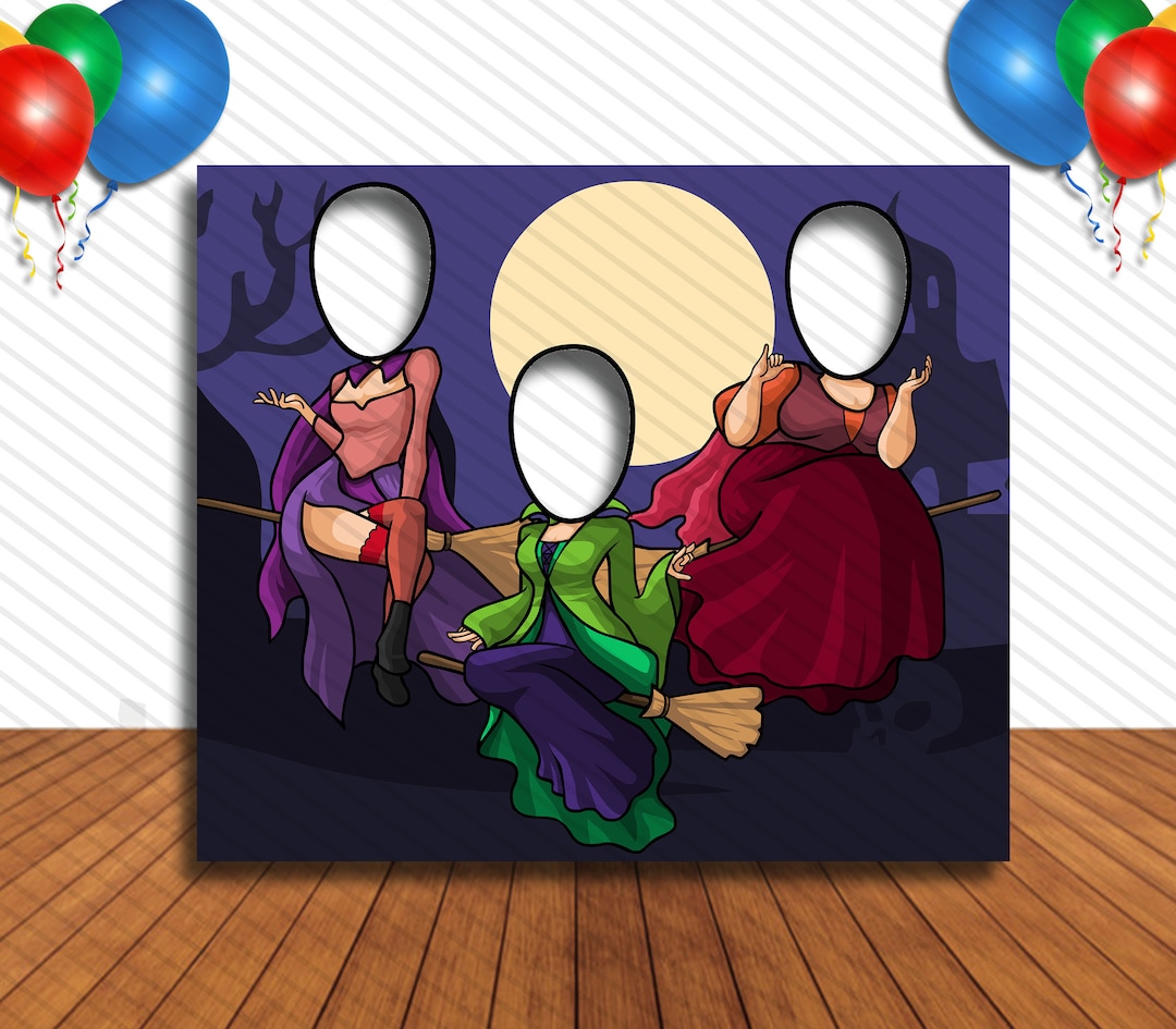 Hocus Pocus, Halloween Theme, 36x42 Photo Standee, Face Hole Cutout ...