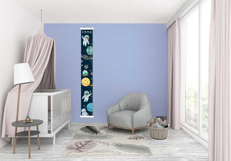 Outer Space Height Chart Astronomy Stars Personalized Growth - Etsy