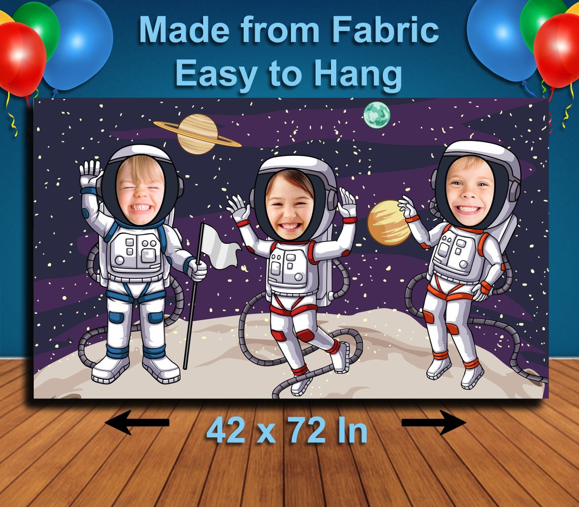 Astronauts in Space Hole in Face Party Selfie Photo Booth - Etsy