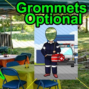 Paramedics Theme Face Cutout, 24x36 Photo Stand-in, Party Selfie Photo ...