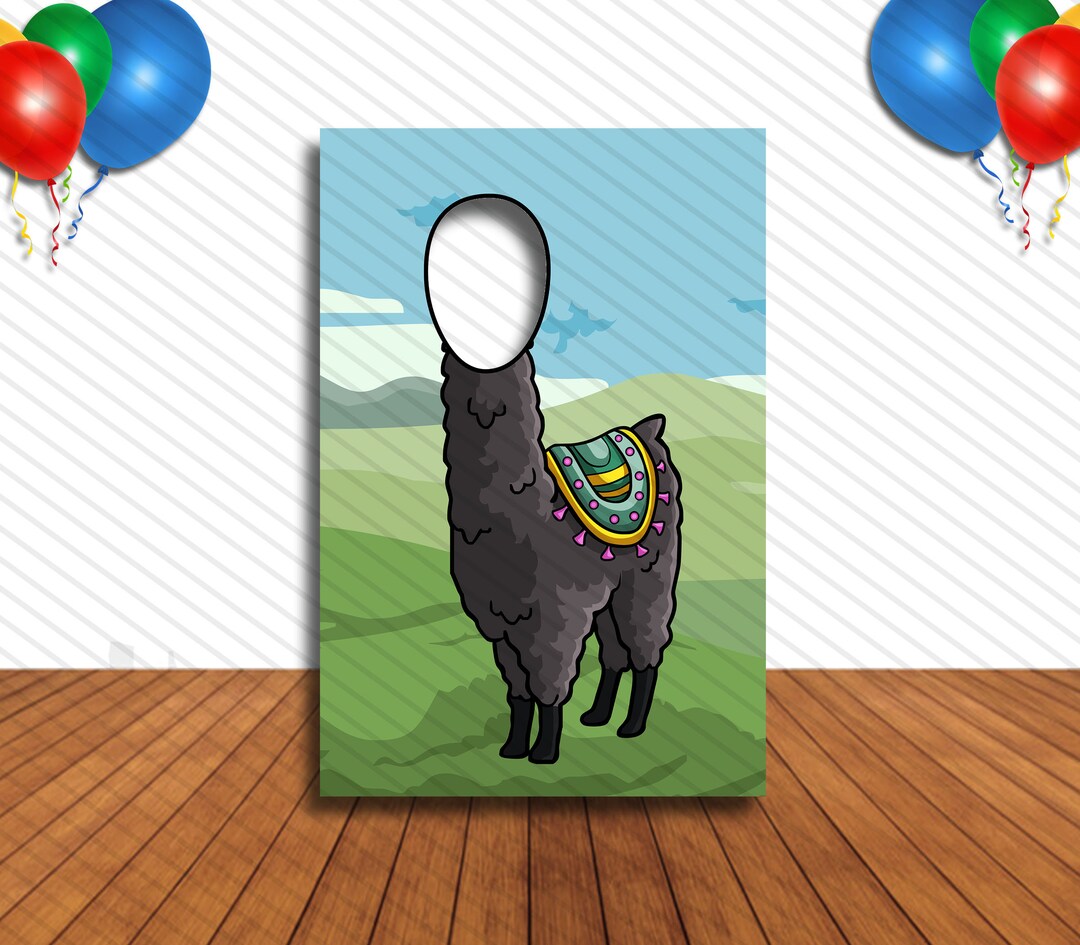 Llama, Animal Theme, 24x36 Photo Standee, Face Hole Cutout, Face in ...
