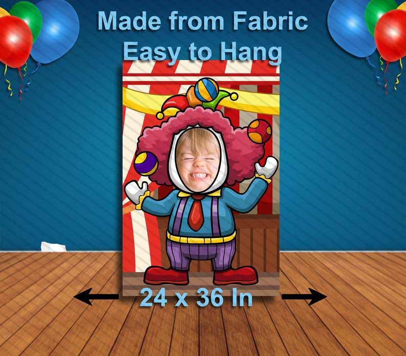 Circus Clown Hole in Face Party Selfie Photo Prop Carnival - Etsy