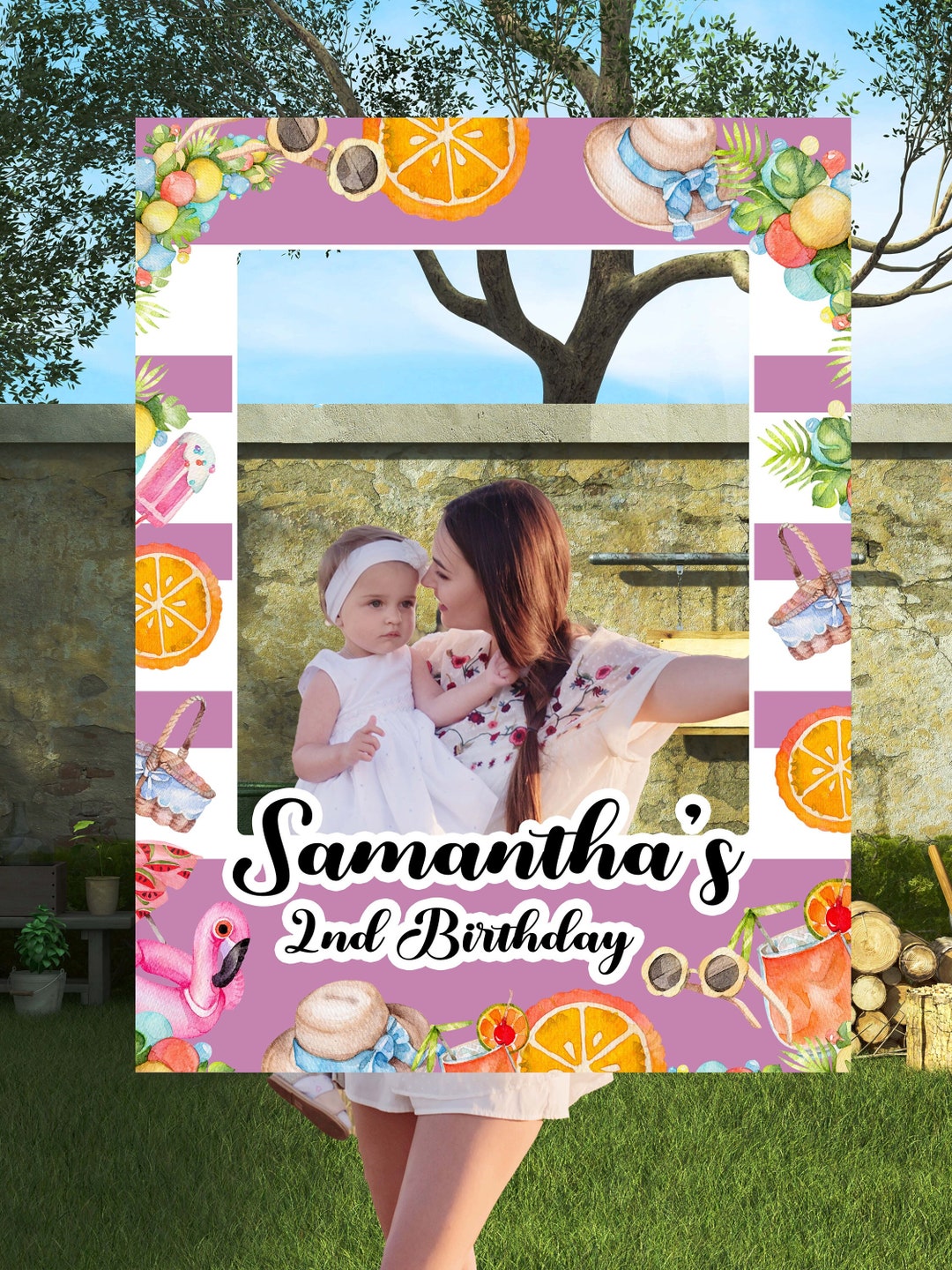 Beach Party, Summer Theme, Customized DIY Photo Booth Props, Photo ...