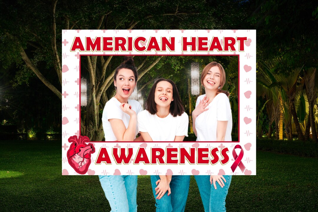 American Heart Awareness, DIY Photo Booth Props, Photo Booth Selfie ...