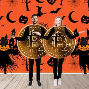 Bitcoin Halloween Costume, Photo Prop, DIY Poster, Photo Booth Selfie ...