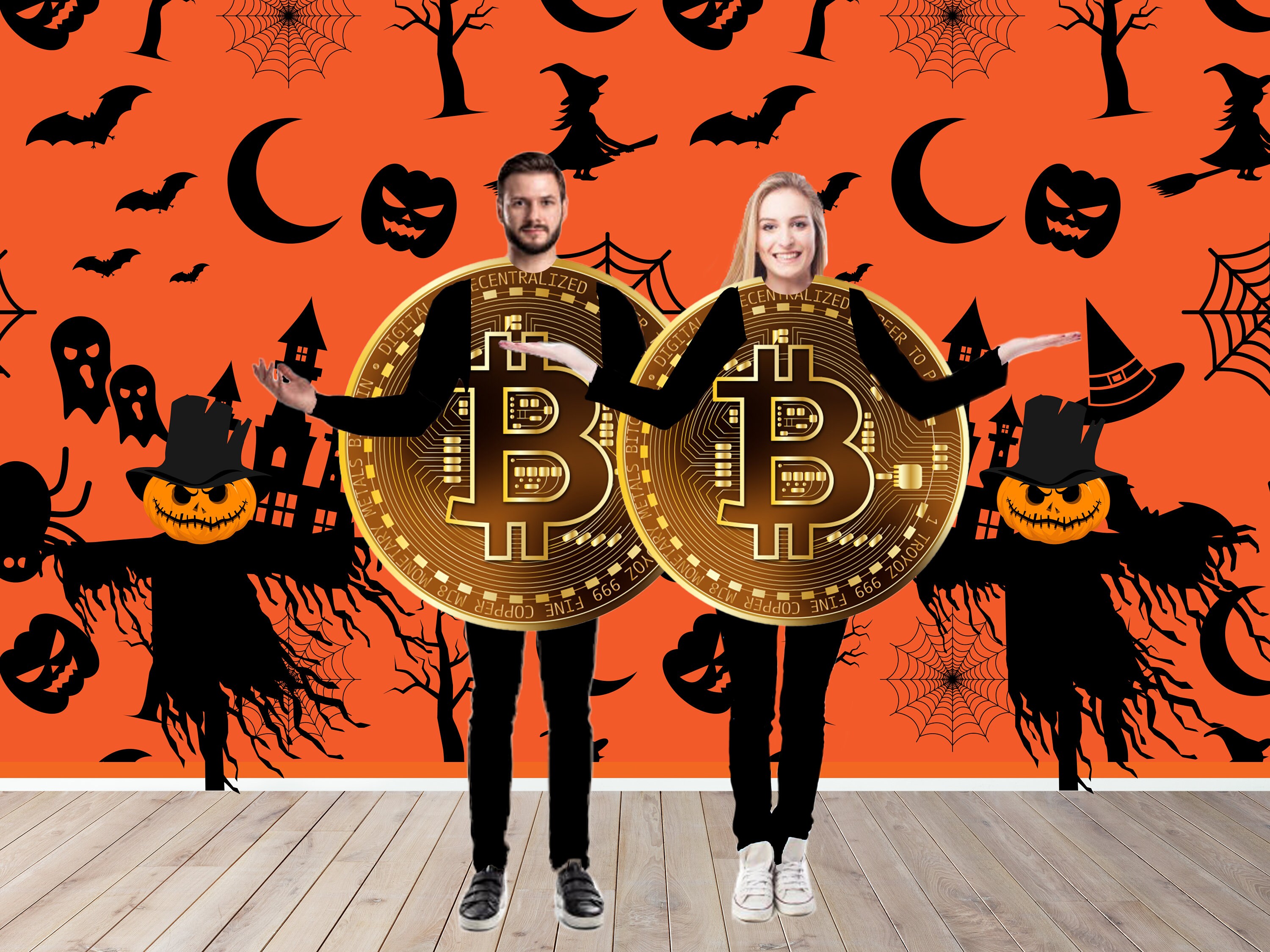 Bitcoin Halloween Costume, Photo Prop, DIY Poster, Photo Booth Selfie ...