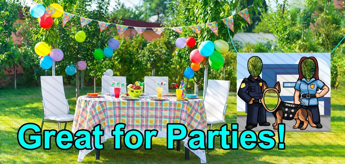 Police Officer & Dog Photo Standee: DIY Party Selfie Prop (36x42") - Etsy