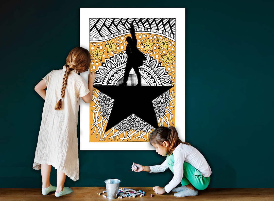 Hamilton Coloring Poster: Broadway Musical Song Lyric Art - Etsy