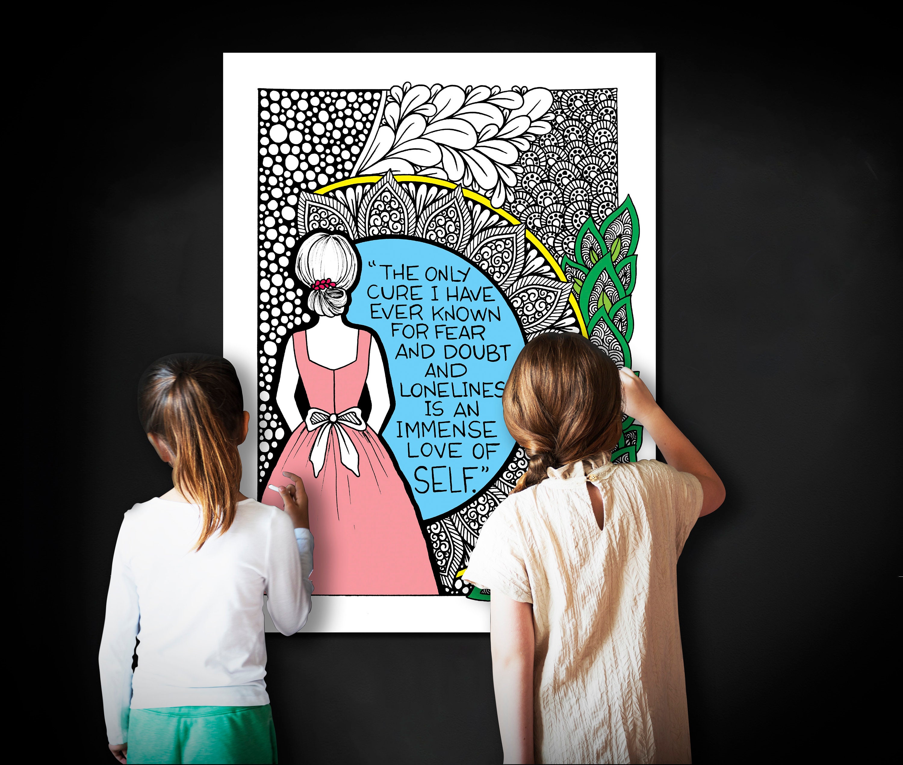 Love Of Self Quote Self Care Coloring Page Large Coloring | Etsy