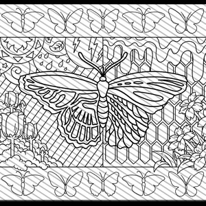Large Butterfly Coloring Page, Butterfly Coloring Sheet, Jumbo Coloring ...