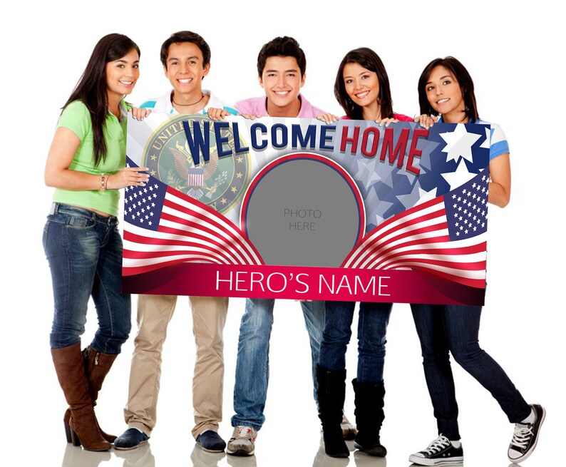 Welcome Home Military Banner Deployment Homecoming Banner | Etsy