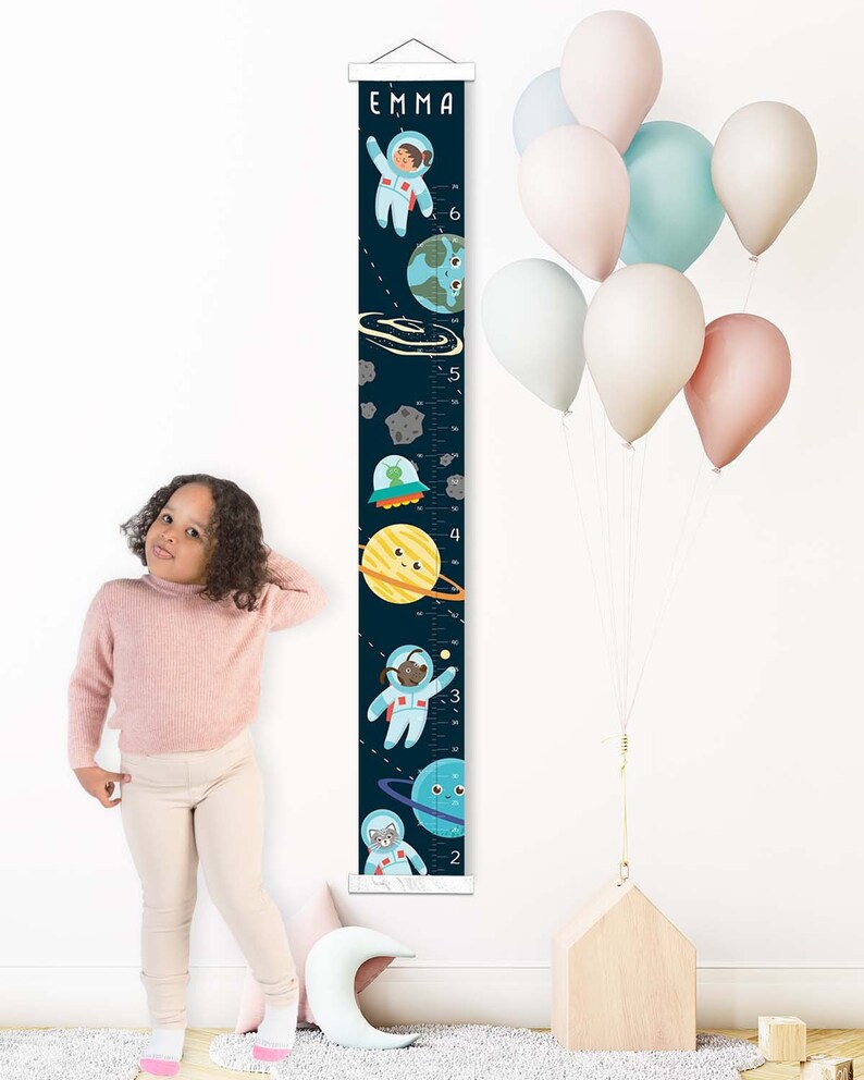 Outer Space Height Chart Astronomy Stars Personalized Growth - Etsy