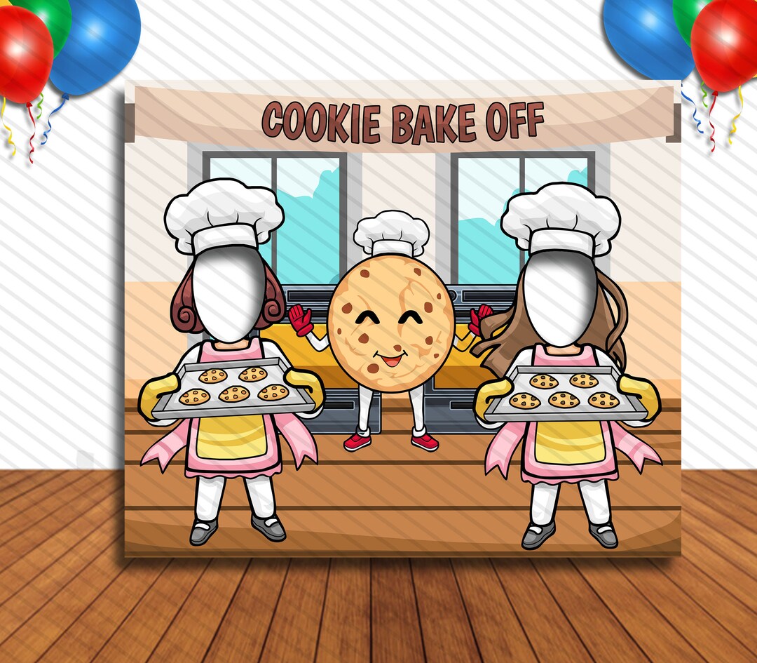 Cookie Bake-off Theme, 36x42" Photo Standee, Face Hole Cutout, Face in ...