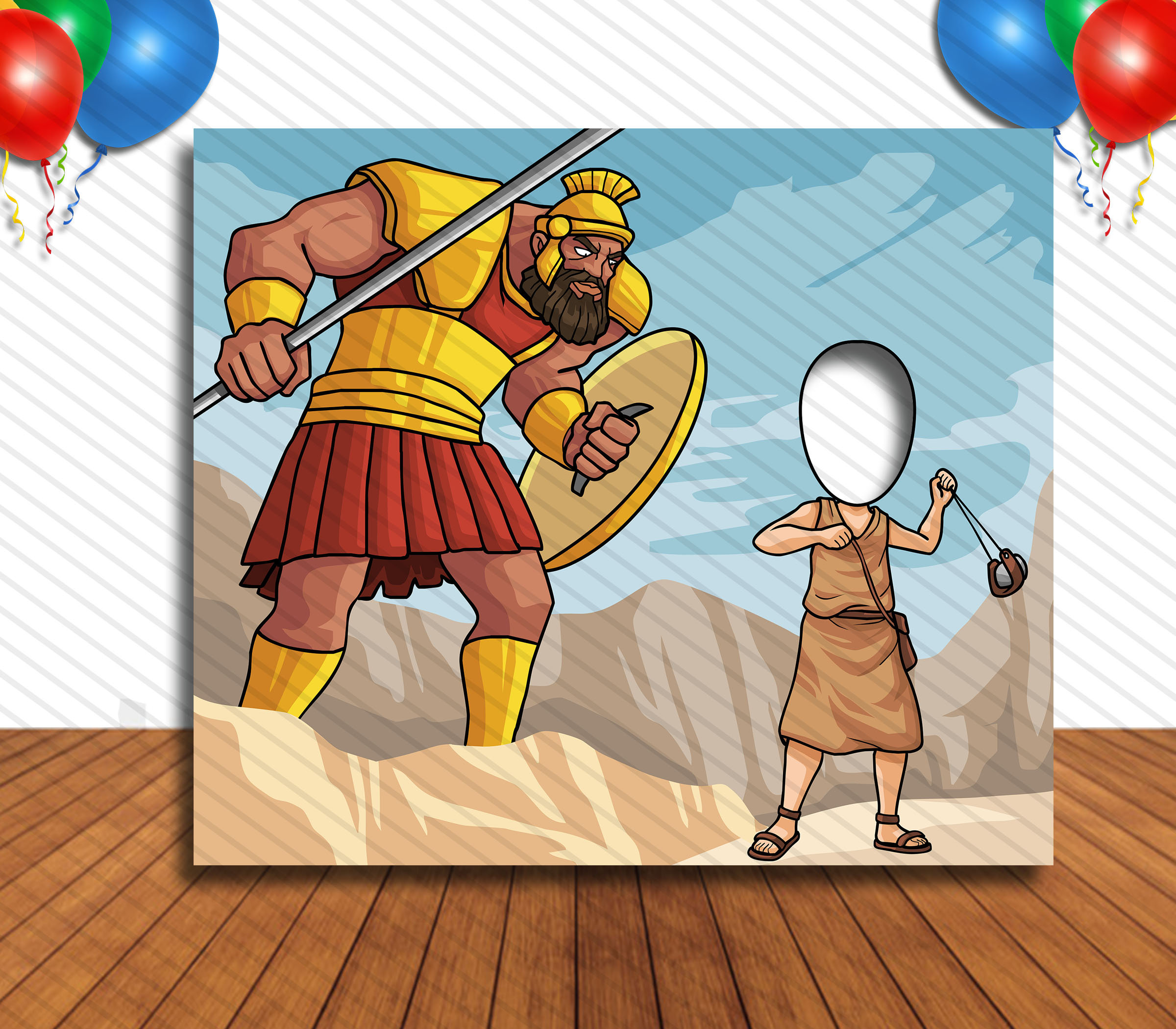 David and Goliath Photo Standee: DIY Bible Story Party Prop (36x42") - Etsy