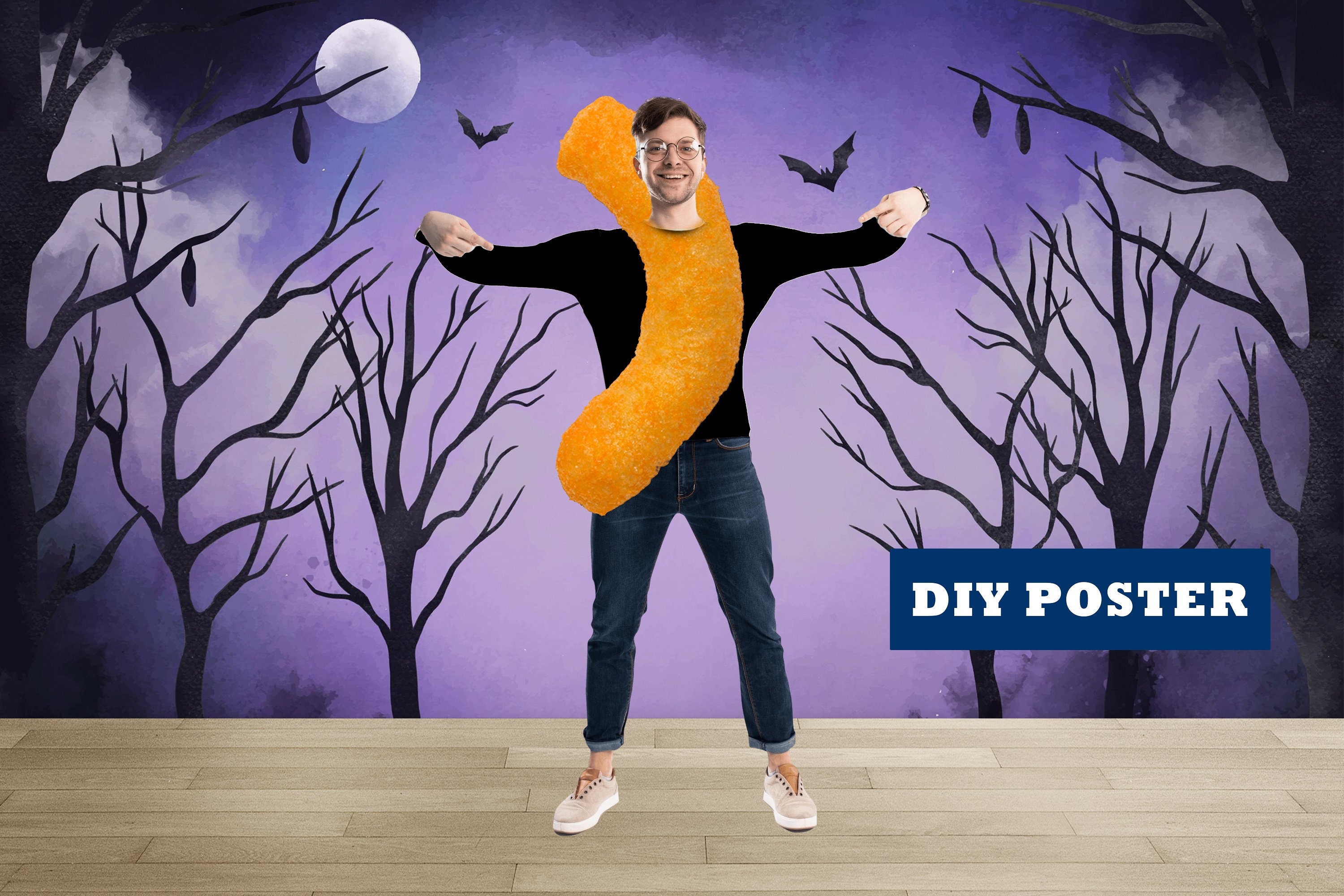 Single Cheeto Halloween Costume, Photo Prop, DIY Poster, Photo Booth ...