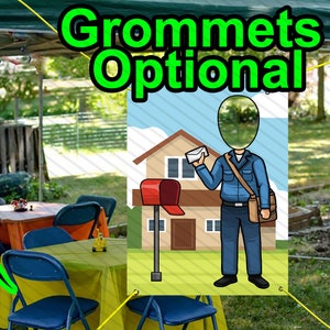 Mailman Theme Face Cutout, 24x36" Photo Standee, Face Hole Cutout, Face ...