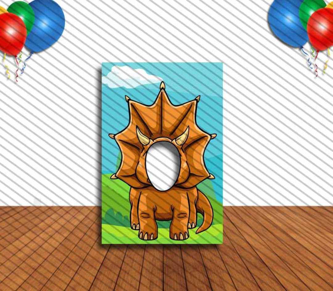Dinosuar Party Face Cutout, Hole in Face, Party Selfie Photo Prop ...