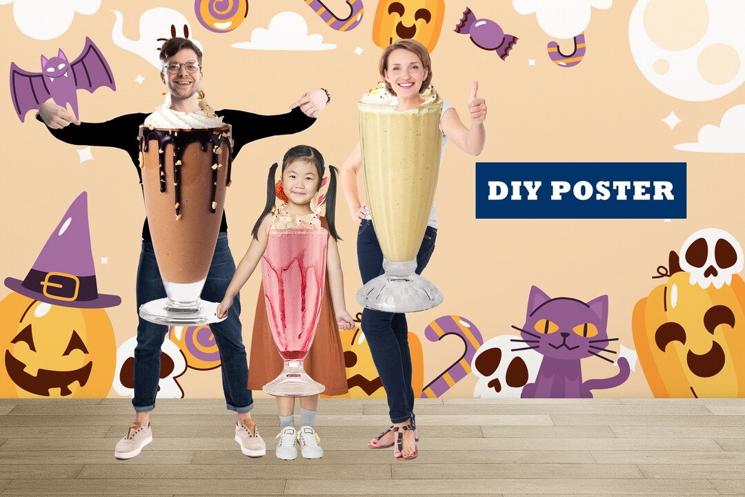 Milkshake Halloween Costume Photo Prop DIY Poster - Etsy