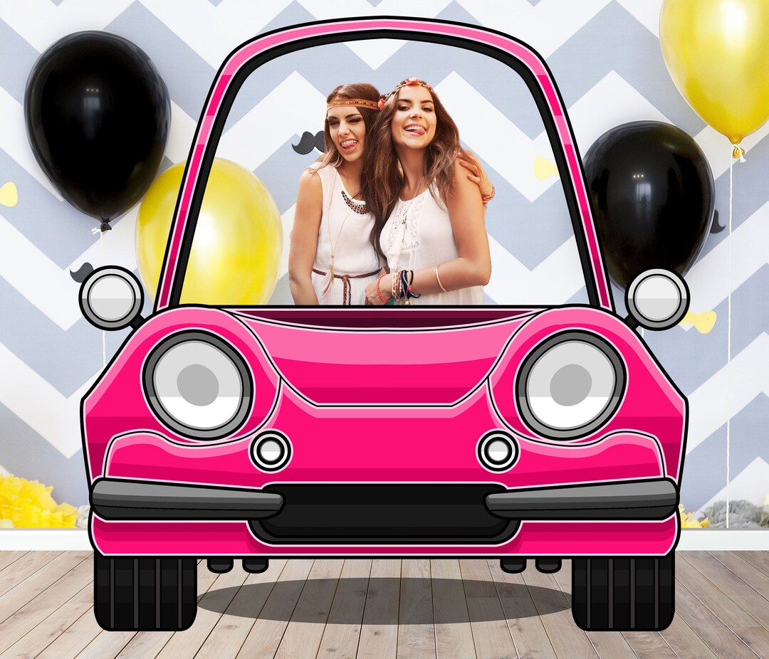 Pink Car Photo Booth Frame: DIY Vehicle Theme Party Prop - Etsy