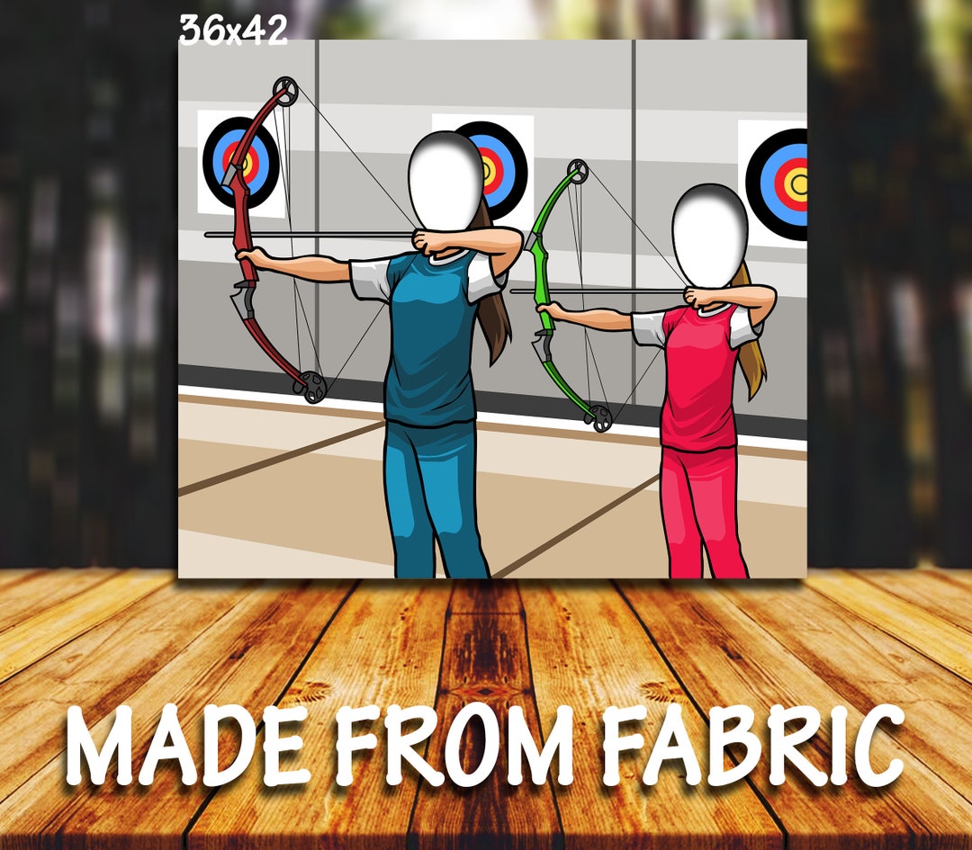 Archery Theme Face Cutout, 36x42 Photo Stand-in, Party Selfie Photo ...