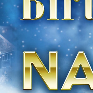 The Polar Express Birthday Banner Vinyl or Poster Personalized ...