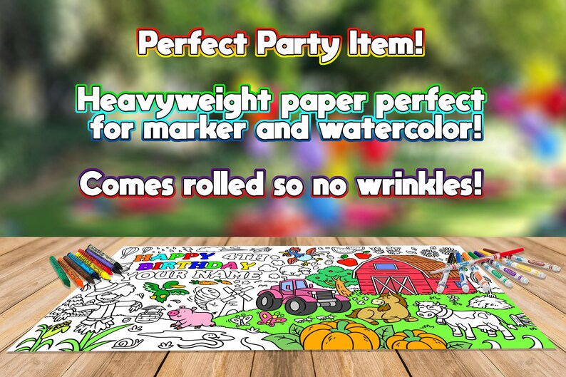 Barnyard Coloring Page Custom Farm Theme Birthday Sheet | Etsy