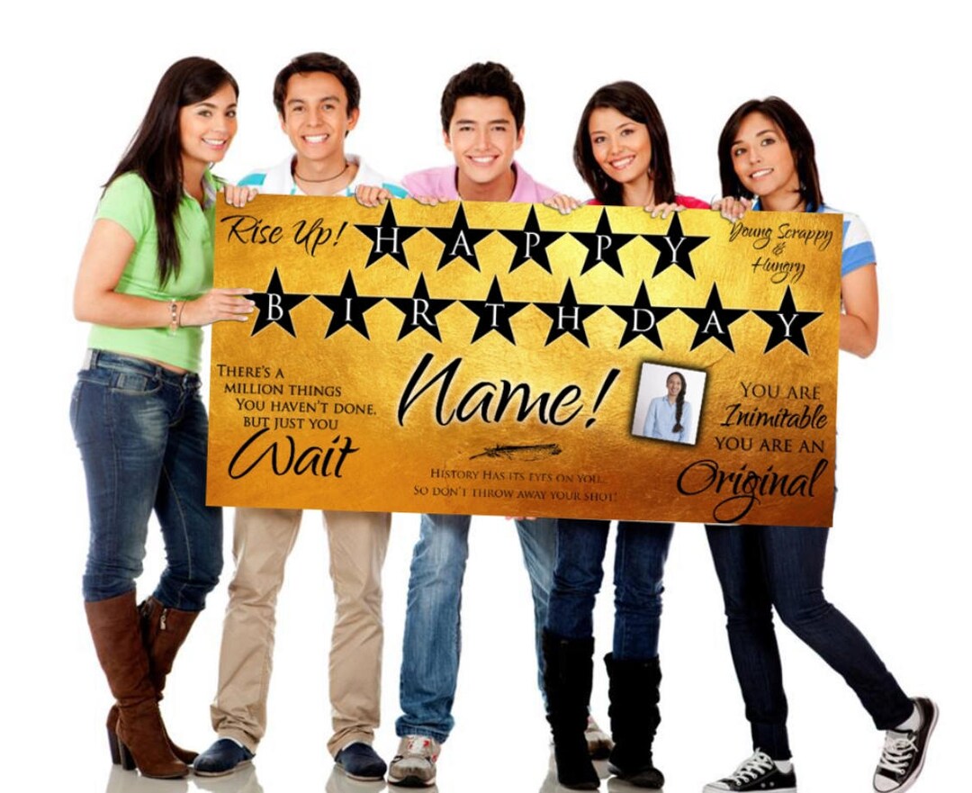 Hamilton the Musical, Birthday Banner, Broadway Play, Personalized ...