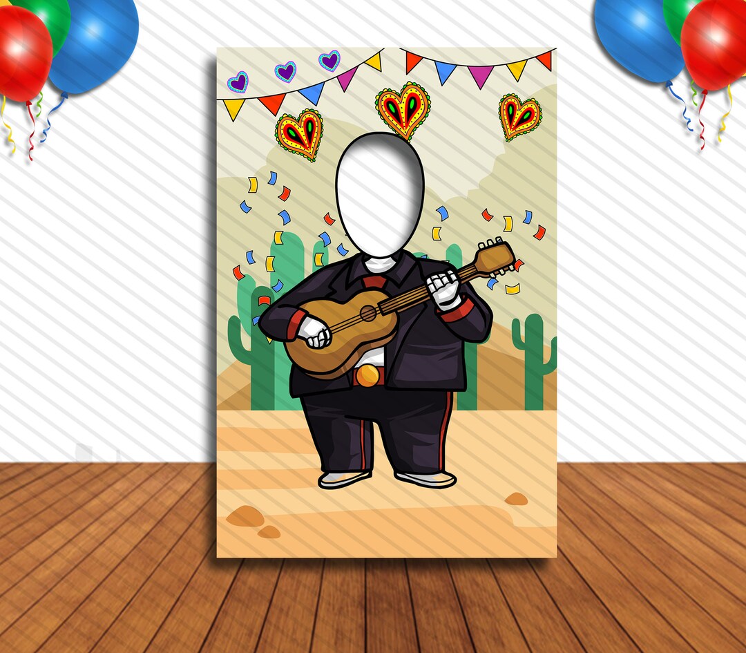 Mariachi Theme Face Cutout 24x36 Photo Stand-in Party - Etsy
