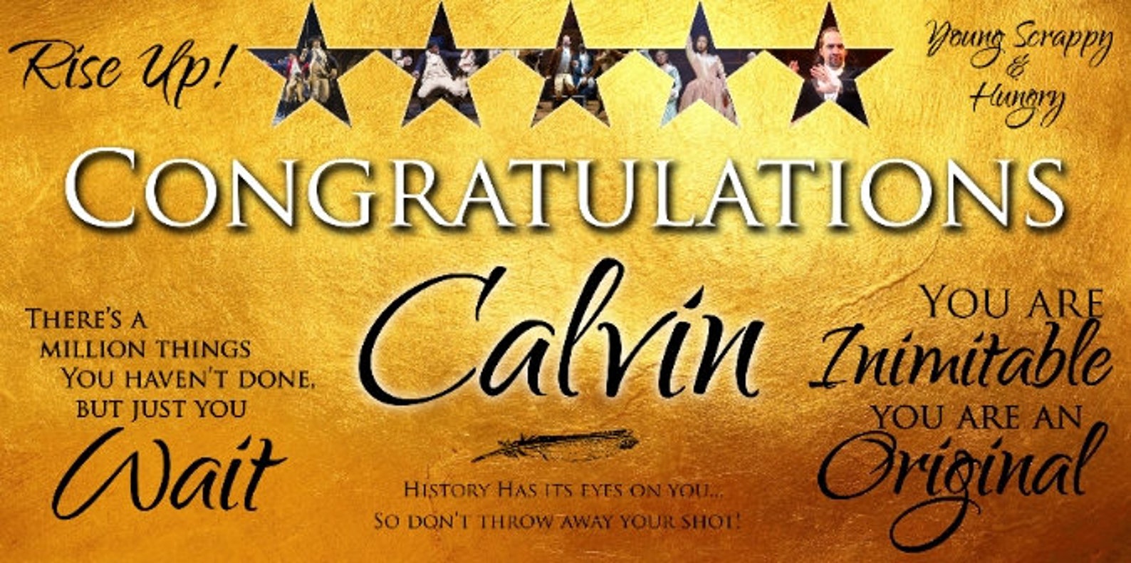 Hamilton the Musical Birthday Banner Broadway Play | Etsy