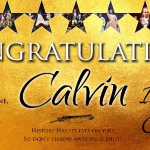 Hamilton the Musical, Birthday Banner, Broadway Play, Personalized ...