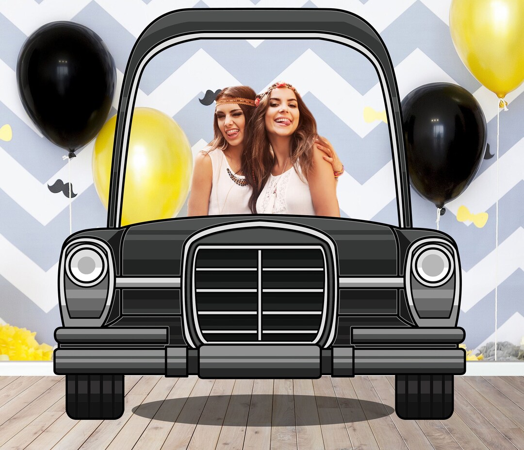 Gray Car, Photo Prop, Birthday Party DIY, Photo Booth Selfie Frame - Etsy