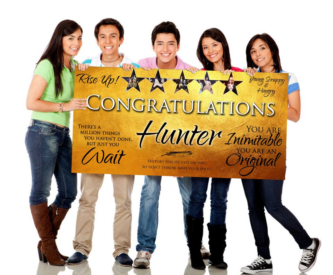 Hamilton Graduation Party, Birthday Banner, Congratulations, Broadway ...