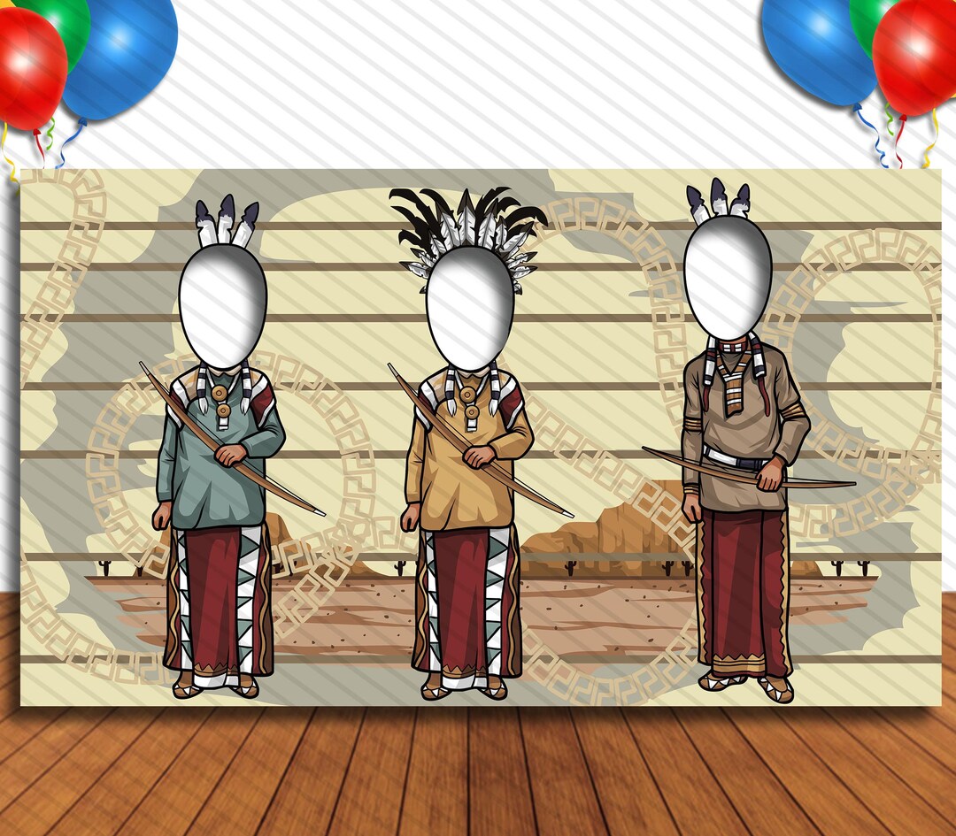 Native American, Cultural Tribe Theme Party Decoration, 42x72" Photo ...