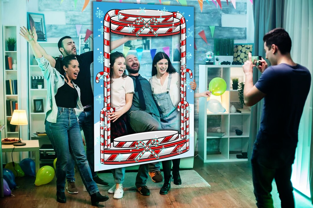 Candy Cane Machine Photo Prop, Futuristic Theme, Photo Booth Selfie ...