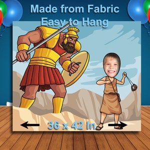 David and Goliath, Bible Story Theme, 36x42" Photo Standee, Face Hole ...