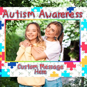 Autism Awareness, Custom Message Prop, DIY Photo Booth Props, Photo ...