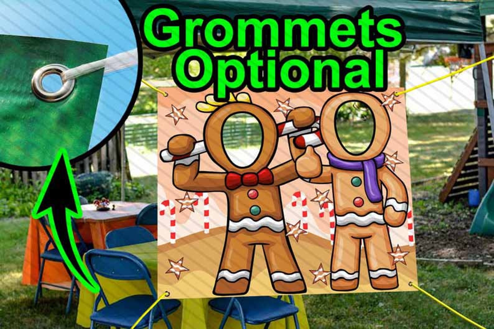 Gingerbread People Cutout Hole in Face Party Selfie Photo | Etsy